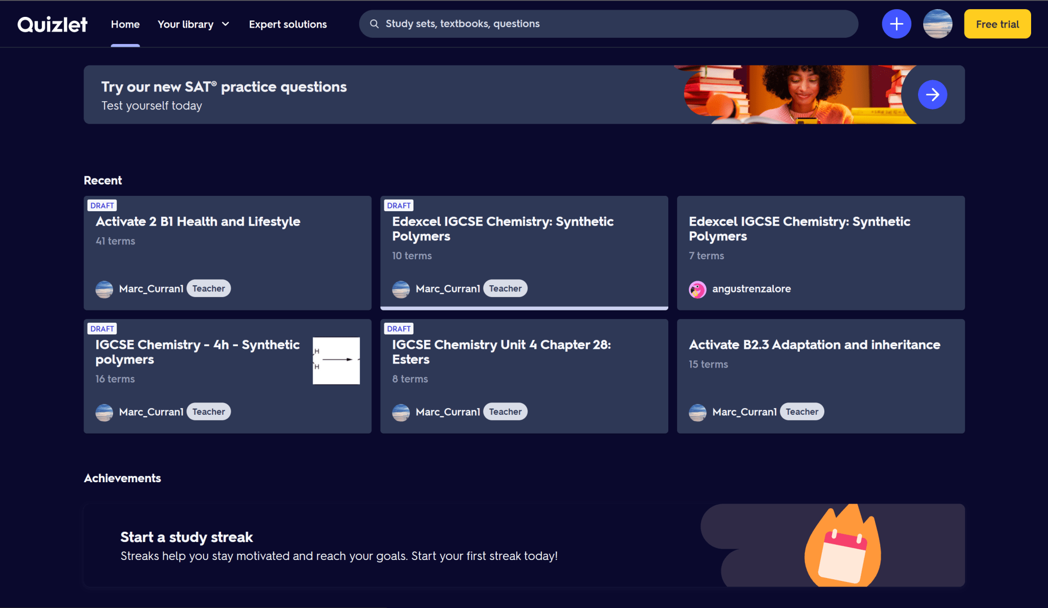 IGCSE Chemistry Revision – Quizlet Flashcard Links – Practical Science
