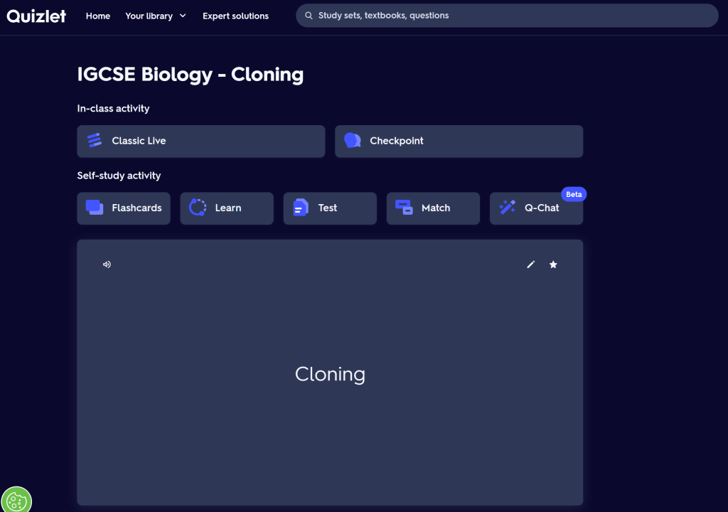 IGCSE Biology Revision – Quizlet Flashcard Links – Practical Science