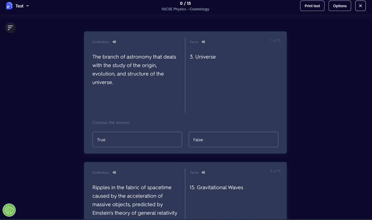 IGCSE Physics Revision – Quizlet Flashcard Links – Practical Science